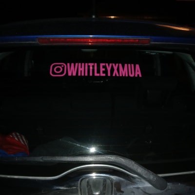 Custom IG Handle Decal. Social Media Handle Decals for Your Car or ...