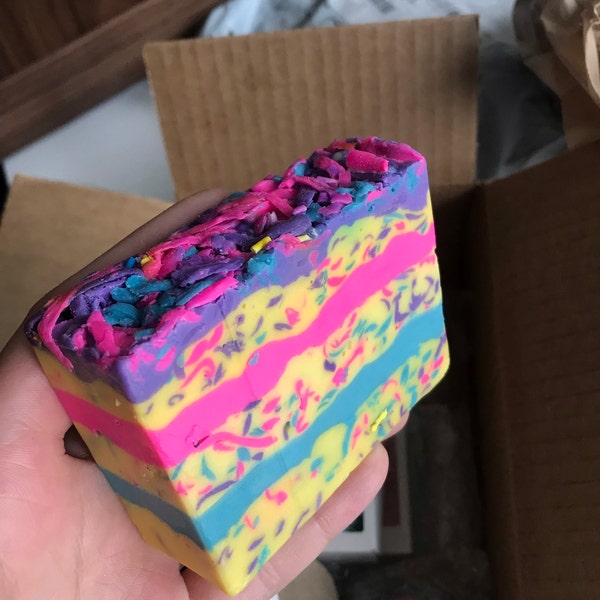 Birthday Cake Soap, Buttercream Frosting and Yellow Cake Scent, Artisan ...