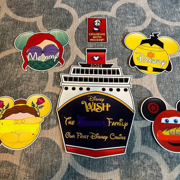 Disney Cruise Door Magnets Disney Ship Front and Character Inspired ...