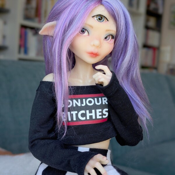 SLIM MSD BJD Minifee 1/4 Frozen Blue Midi Skirt - Etsy