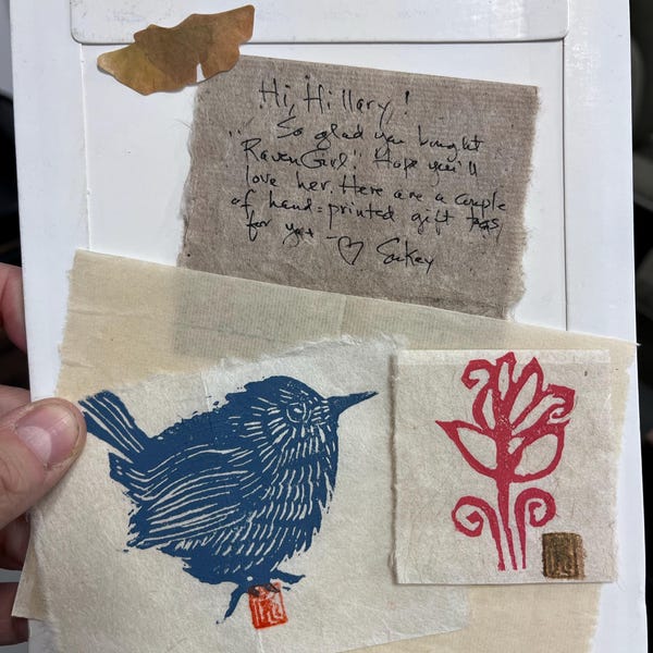 Blue Wren Wren, Original Linocut, Hand-pulled Print, Jenny Wren, Bird ...