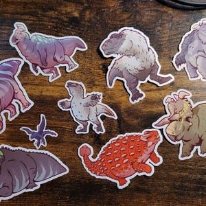 Cretaceous Chonkers Borealosaurus, Original Art, Die Cut, Vinyl ...