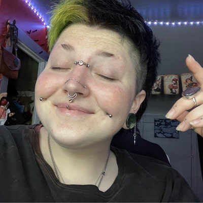 Bridge Chain, Third Eye Gem, Nose Chain, Customizable Length Piercing ...