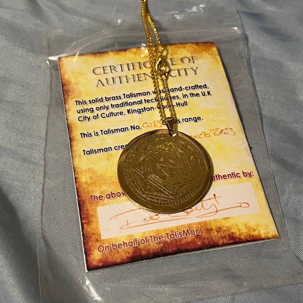 Solid Brass Hand-crafted Triangle of Art Key of Solomon Seal Occult ...