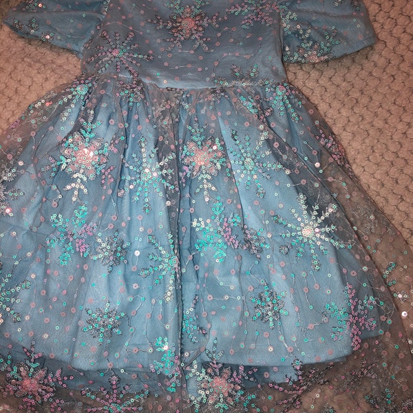 Winter Wonderland Frozen Snowflake Christmas Princess Dress - Etsy