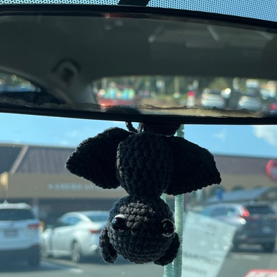 Goth Car Accessory Bat Plush Rear View Mirror Accessory for - Etsy