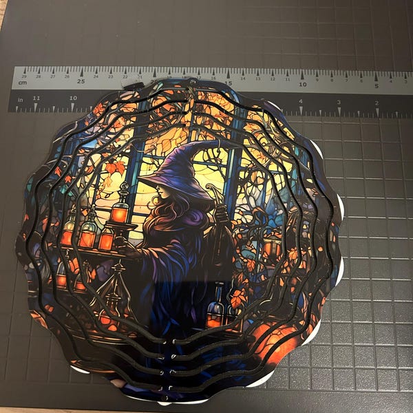Flowers Wind Spinner Stained Glass Sublimation Design Template, Wind ...