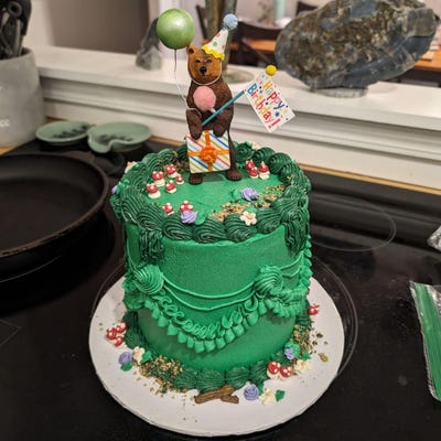 Grizzly Bear Birthday Cake Topper/party Animal Cake Topper/birthday ...