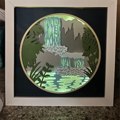 3d Waterfall Shadow Box Svg, 3d Waterfall Svg, 3d Papercut Svg, 3d ...