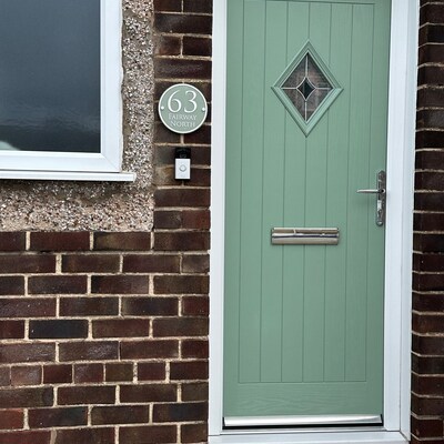 Traditional House Number Signs & Address Plaques in Sage Green - Etsy