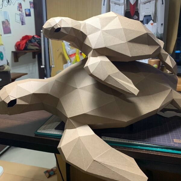 Sea Turtle Paper Craft, Digital Template, Origami, PDF Download DIY ...