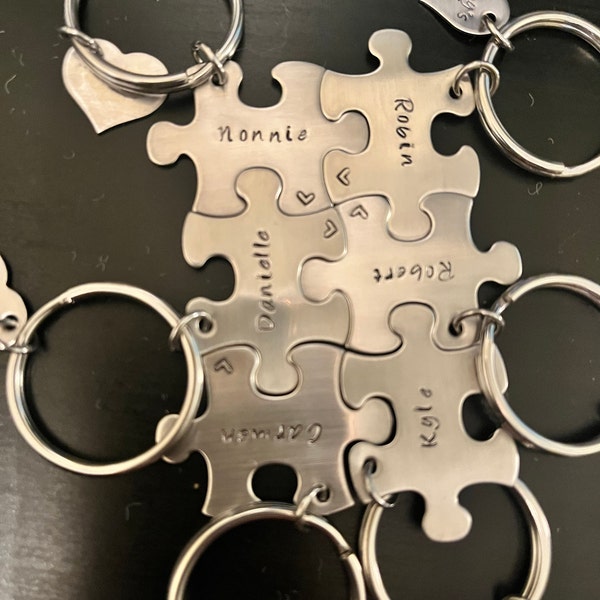 Puzzle Piece Family Keychains, Best Friend Puzzle Piece Keychains ...