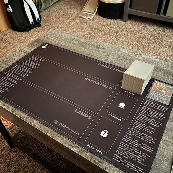 Mini Commander Zone Mat | 9.5"x7.75" Compact EDH Life Tax and CMDR ...