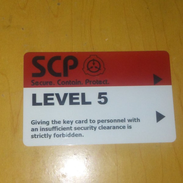 SCP Foundation Key Cards - Containment Breach Version - Etsy