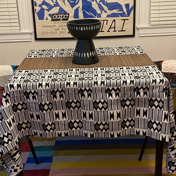 Aqua Blue Dutch Wax Table Runner - Beautiful Iconic Vlisco Design ...