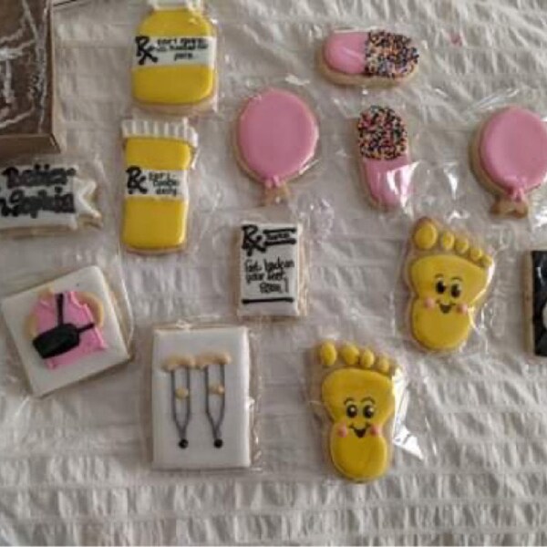 Get Well Sugar Cookies/ Surgery Gift / Knee Surgery Sugar Cookies ...