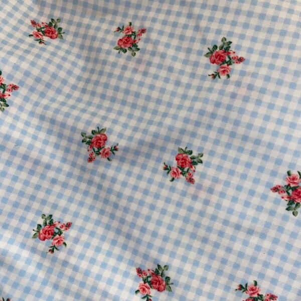 Rib Knit Fabric, Ditsy Pink and Green Floral Print W/ Ivory Base, 4x2 ...