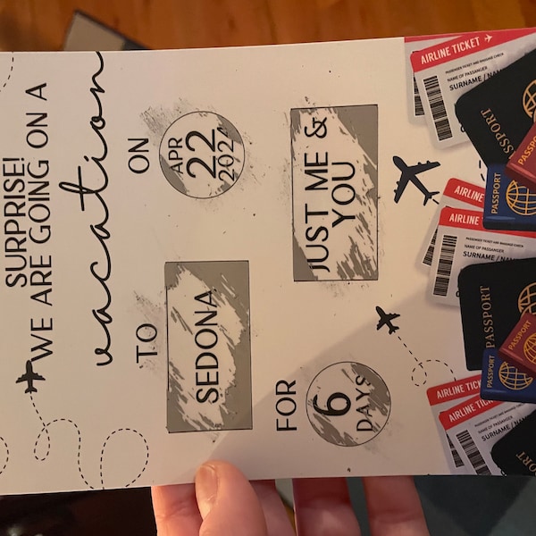 Travel Scratch off Vacation Reveal--secret Message-vacation Reveal ...