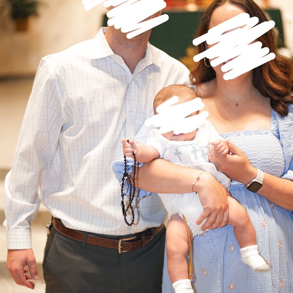 Baby Boy Baptism Outfit, Baby Baptism Bubble, White Linen Smock Cross ...