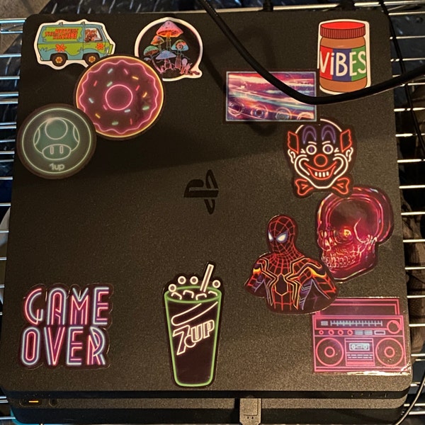 50 Variety Neon Style Stickers Fun Decals - Etsy