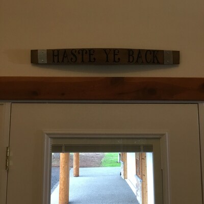 WHISKEY Barrel Stave Sign 29L / Custom Staves / Personalized Rustic ...