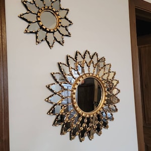 Extra Large Wall Mirror Decorative 'golden Garden' | Etsy