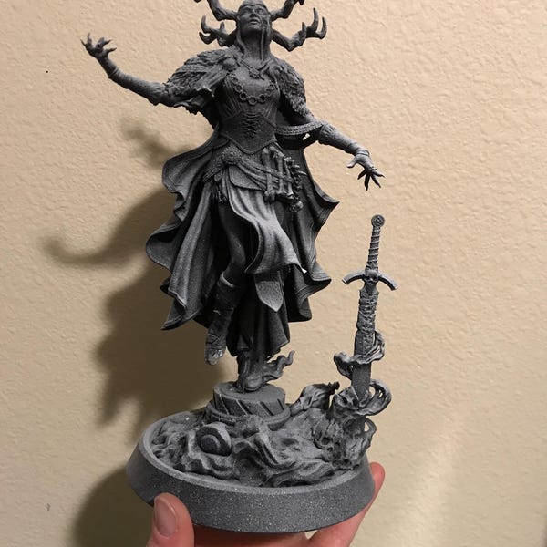 Corrupted Dwarf 3D Printed Resin Miniature 4K Statue, Hand-painted ...