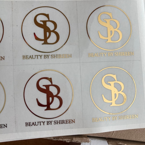 Custom Foiled Clear Logo Labels Stickers Personalized Business Logo ...