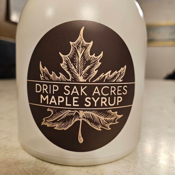 Maple Syrup Labels, Syrup Bottle Label, Maple Syrup Stickers ...