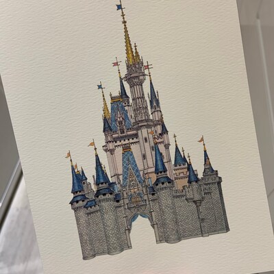 Disney World Castle Detailed Prints Taken From My VERY DETAILED Drawing ...