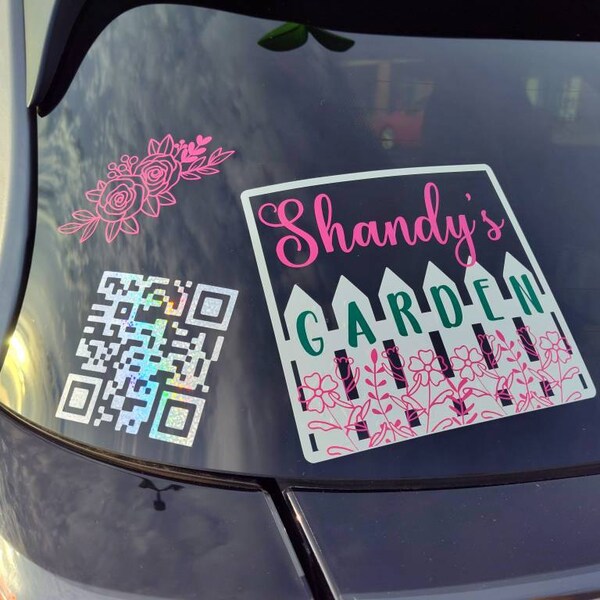 Custom QR Code Vinyl Decal • Personalized QR Code Sticker, Durable QR ...