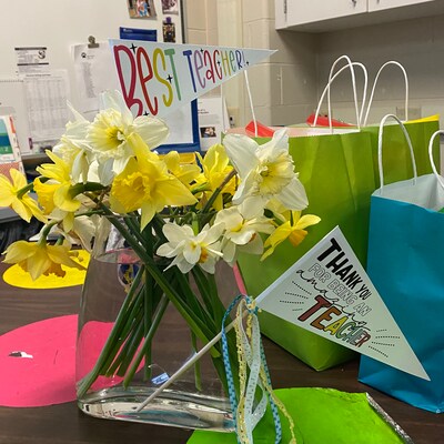 TEACHER APPRECIATION FLAGS Pennant Flag for Teacher Gift Appreciation ...
