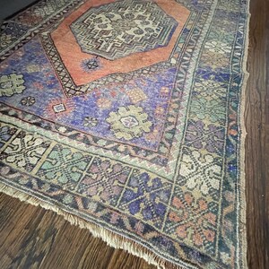 Red and Green Rug, Oushak Large Rug, Vintage Rug, Turkish Rug ...