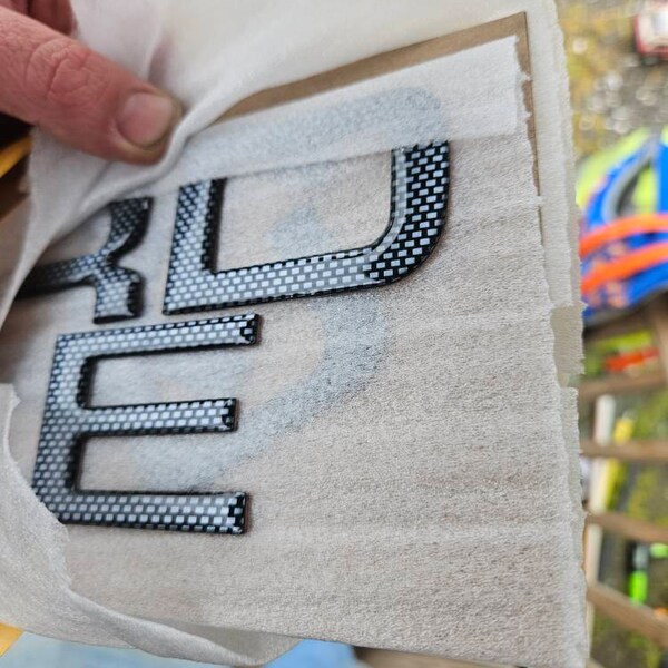 Domed 3D Raised Letters Inserts Compatible With TRD Pro Skid Plate ...