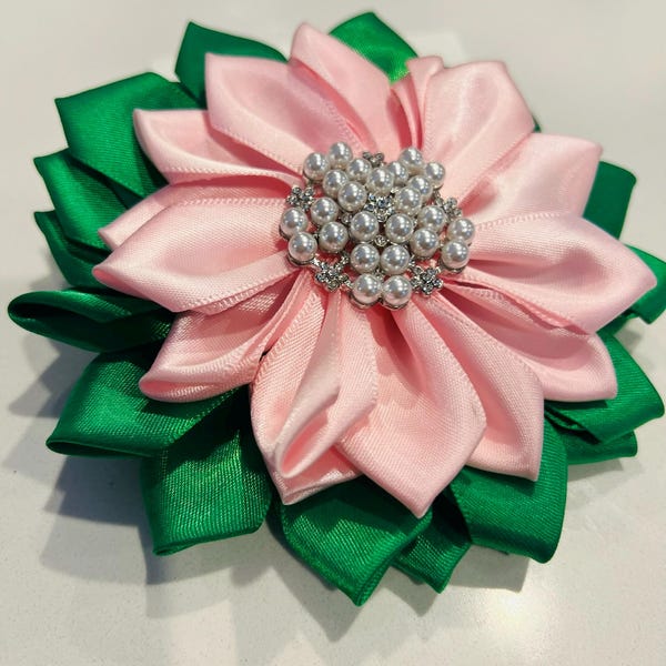 AKA Brooch, Pink and Green Butterfly Brooch, Crystal Butterfly Pin, AKA ...