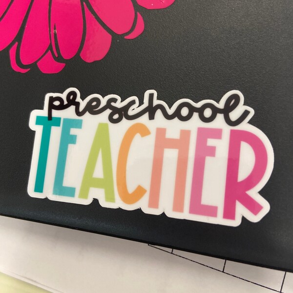 Preschool Teacher Sticker - Etsy