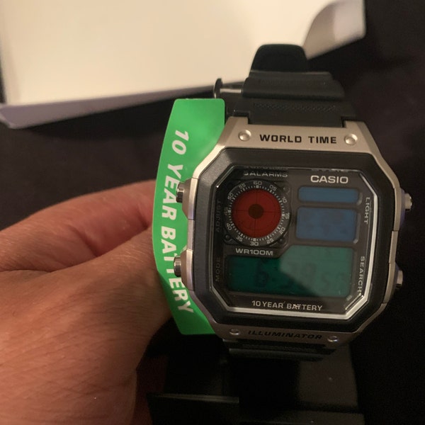 Custom Casio World Time Watch, Silver, Black, Gold With Color Screen ...