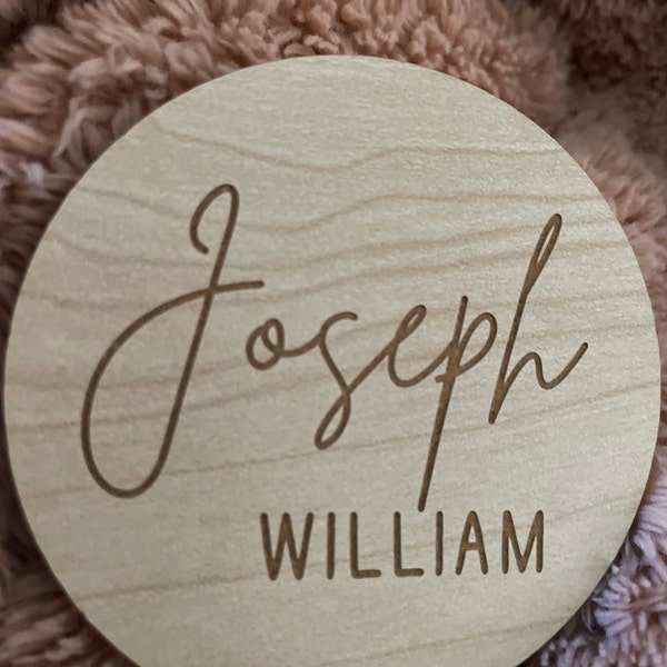 Baby Name Announcement Sign, Baby Announcement Circle, Baby Birth ...