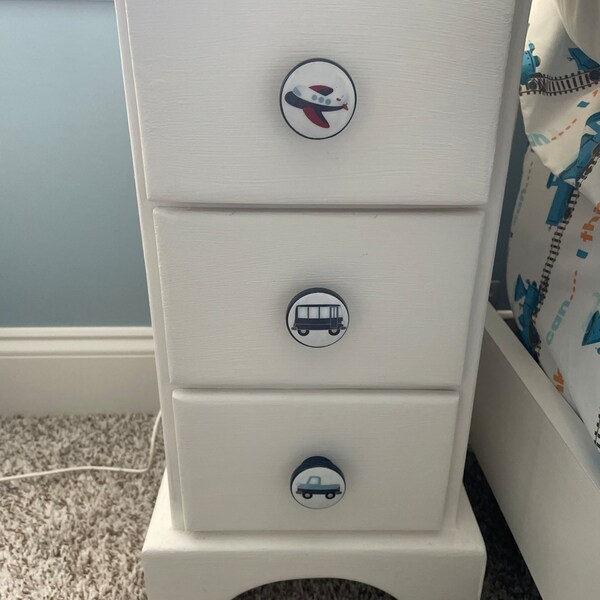 Construction Knobs Dump Truck Cement Truck Chevron Dresser Knobs ...