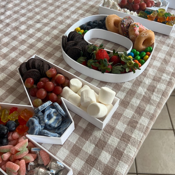 Custom Colored Reusable Fillable Letters Numbers Boxes Trays for ...