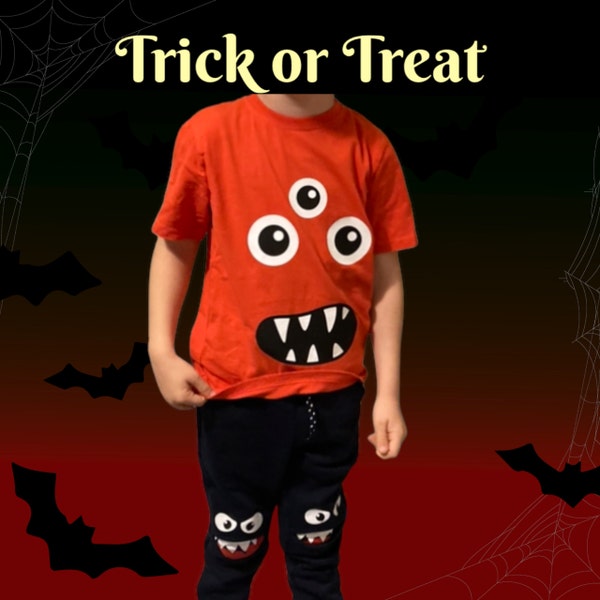 Cute Monster Faces SVG PNG DXF | Halloween Monster Eyes and Teeth ...