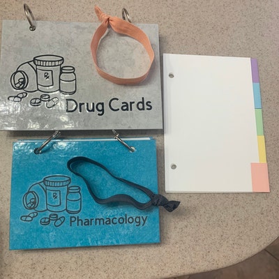 Clinical Nursing Index Card Binder, Drug Cards - Etsy