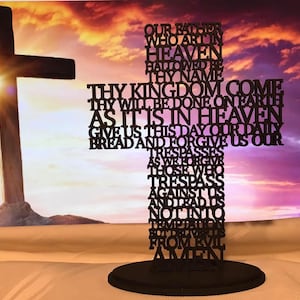 Catholic Lord's Prayer Our Father Cross Laser Cut File Svg Dxf Pdf Eps ...