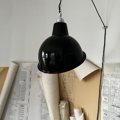 Industrial Factory Shade 10 Enamel Ceiling Lighting Lamp - Etsy