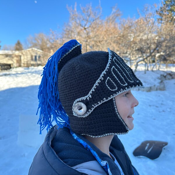 Crochet Knight Helmet Pattern. Easy Downloadable Instructions for Cool ...