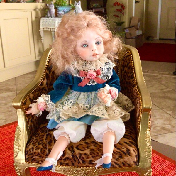 Bjd Custom Q Baby,small Blonde Doll With a Moving Body,q Baby,bjd Doll ...