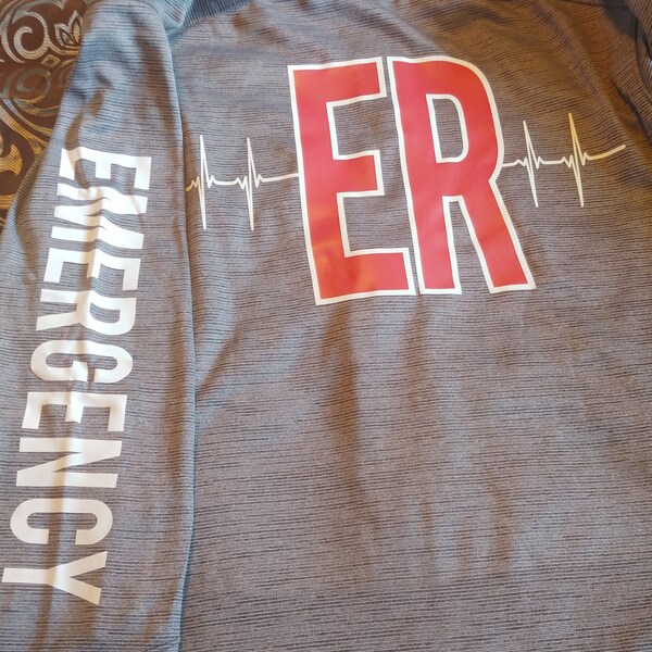 Emergency Nurse Jacket ER Rhythm Department Nursing Embroidered Custom ...