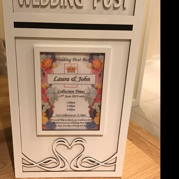 Large Lockable White Wedding Card Post Box - Fully Assembled Wedding ...
