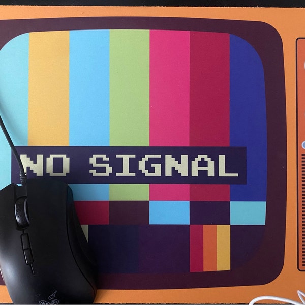 No Signal TV Test Pattern Mousepad | Deskmat| Playmat - Etsy