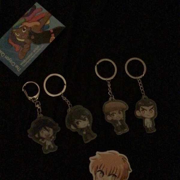 DR 1 Keychains Leon Kirigiri Celeste Ludenburg Byakuya Togami Sakura ...